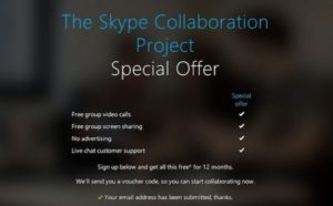 12 mesi gratuiti di Skype Premium da Microsoft