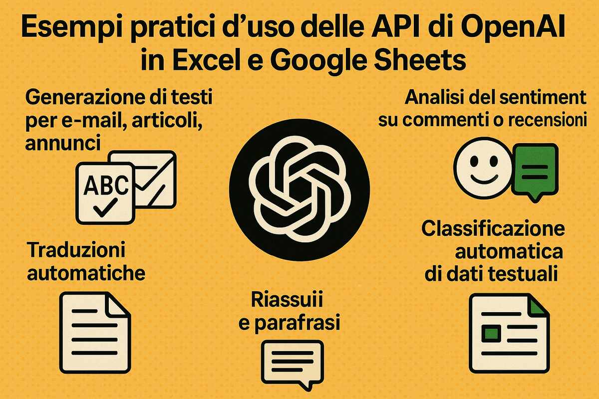 Come integrare OpenAI API con Excel e Google Sheets